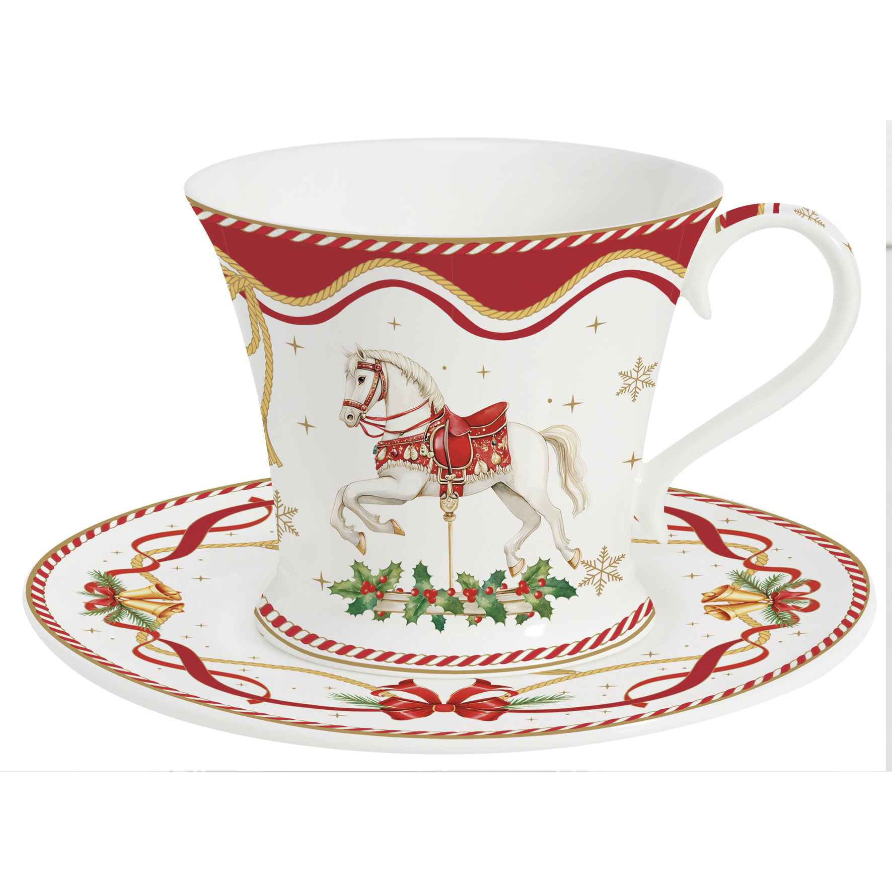 Easy Life Tazza da tè natalizia in porcellana "Christmas Tale" 200 ml ...